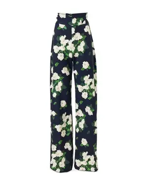 Carolina Herrera Diane Printed Wide Leg Pants