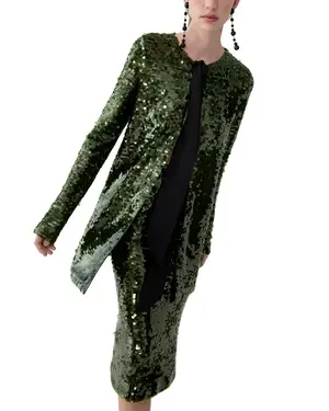 Carolina Herrera Sequin Embellished Pencil Skirt