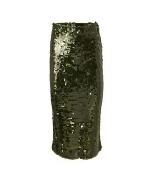 Carolina Herrera Sequin Embellished Pencil Skirt - Forest Green