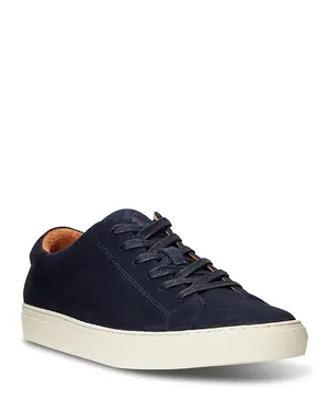 Polo Ralph Lauren Jermain Ii Leather Low Top Sneakers - Blue