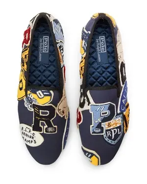 Polo Ralph Lauren Paxton Logo Patch Canvas Slippers