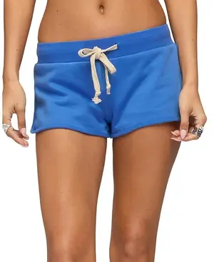 EDIKTED Celiah French Terry Shorts - Blue
