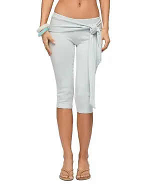 EDIKTED Adara Tie Capri Pants