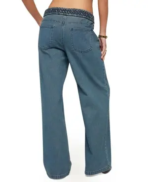EDIKTED Braidey Low Rise Baggy Jeans
