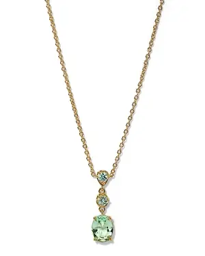 Nadri Maiden Necklace With Cubic Zirconia Pendant - Gold