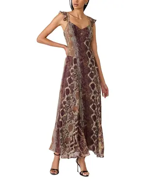 Steve Madden Ruffled Strap Maxi Dress