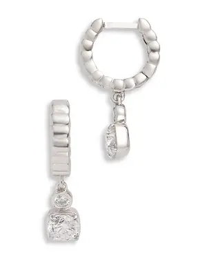 Nadri Delancey Small Charm Hoop Earrings