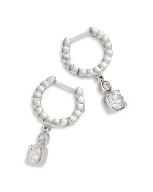 Nadri Delancey Small Charm Hoop Earrings