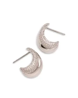 Nadri Gemini Double Illusion Hoop Earrings