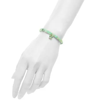 Nadri Beaded Bolo Bracelet With Cubic Zirconia Charm