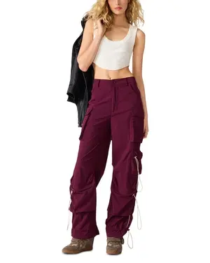 Steve Madden Jacey Drawstring Hem Cargo Pants