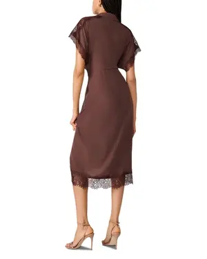 Steve Madden Tori Belted Lace Trim Dress