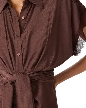 Steve Madden Tori Belted Lace Trim Dress