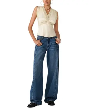 Steve Madden Elinor Sleeveless Lace Trim Top