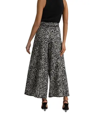 St. John Printed Wide Leg Pants