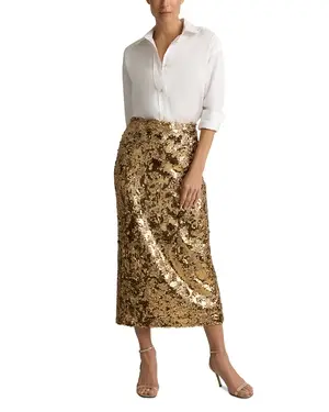 St. John Sequined Maxi Skirt