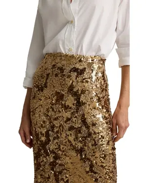 St. John Sequined Maxi Skirt