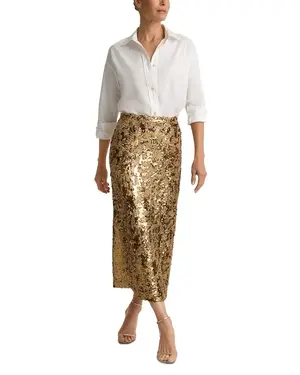 St. John Sequined Maxi Skirt