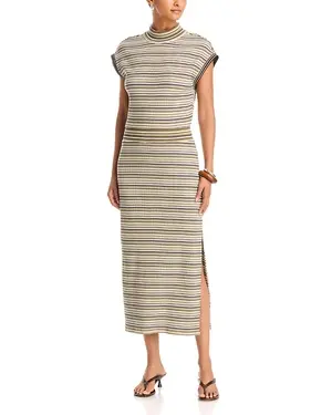 Ramy Brook Natalia Striped Midi Dress
