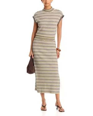 Ramy Brook Natalia Striped Midi Dress