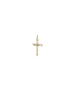 UNODE50 Plated Cross Charm Pendant - Gold