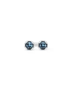 UNODE50 Sterling -plated Ring With Two Crystals