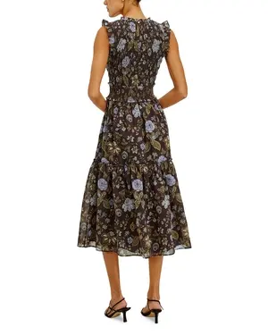 Rails Vivier Smocked Midi Dress