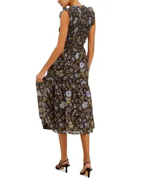 Rails Vivier Smocked Midi Dress
