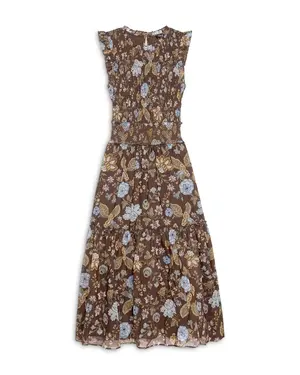 Rails Vivier Smocked Midi Dress