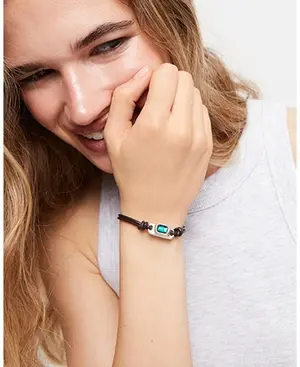 UNODE50 Sterling Plated Leather Bracelet With Crystal