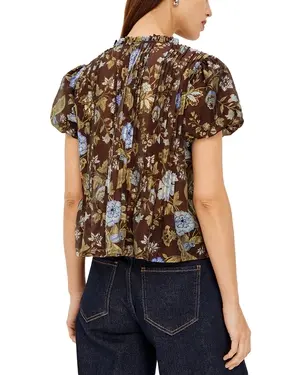 Rails Pepper Pleated Puff Sleeve Blouse