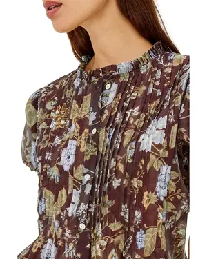 Rails Pepper Pleated Puff Sleeve Blouse