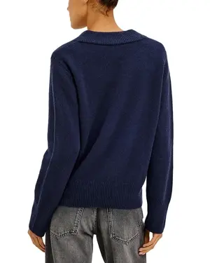 Rails Lidya Rib Trim V Neck Sweater