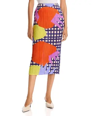 Issey Miyake Midi Skirt - Tomato