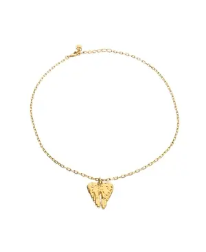 UNODE50 Short Plated Necklace With Wing Detail
