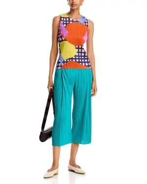 Issey Miyake Sleeveless Printed Top