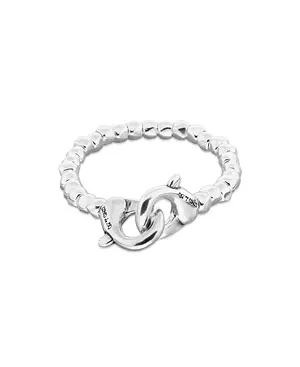 UNODE50 Sterling Plated Bracelet With Interlocking Carabiner Detail