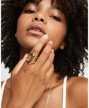 UNODE50 18k -plated Manta Ray Ring - Gold