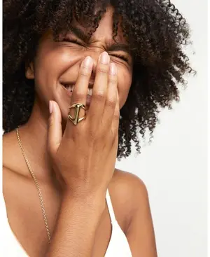 UNODE50 18k -plated Manta Ray Ring - Gold
