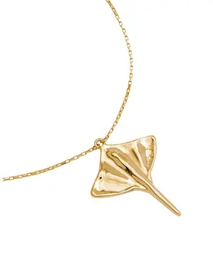 UNODE50 Plated Manta Ray Pendant Necklace