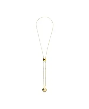 UNODE50 Plated Adjustable Chain Necklace With Dual Weights