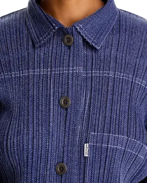 Issey Miyake Textured Denim Jacket
