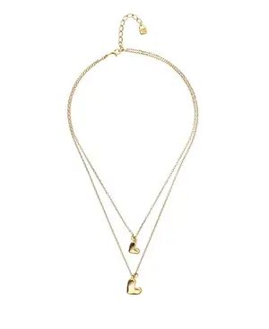 UNODE50 Double Heart Necklace - Gold