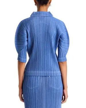 Issey Miyake Denim Collared Top