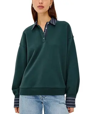 Rails Zavier Contrast Trim Sweatshirt - Forest