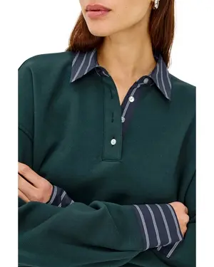 Rails Zavier Contrast Trim Sweatshirt - Forest