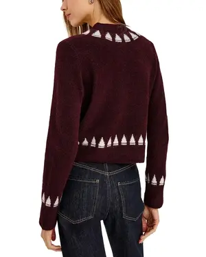 Rails Millie Swan Print Cardigan Sweater