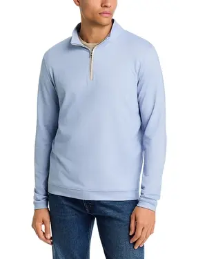 Peter Millar Peter Millar Crown Crafted Albatross Pique Quarter Zip Sweater Windy Blue