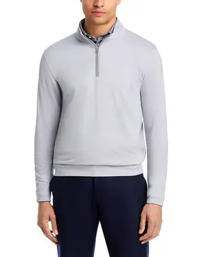 Peter Millar Peter Millar Crown Crafted Albatross Pique Quarter Zip Sweater Gale Grey