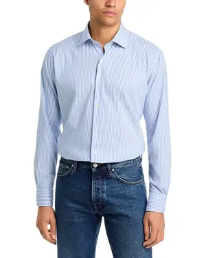 Peter Millar Langley Crown Lite Stretch Classic Fit Sport Shirt - Blue Freesia